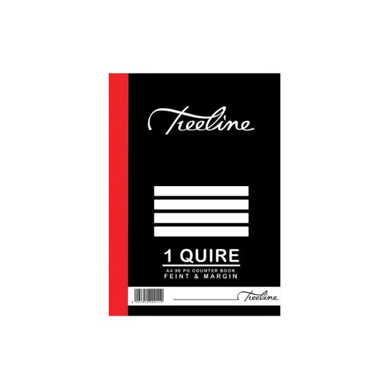 Stationery | A4 hard cover book, 1 quire, 96 pages, Feint & Margin ...