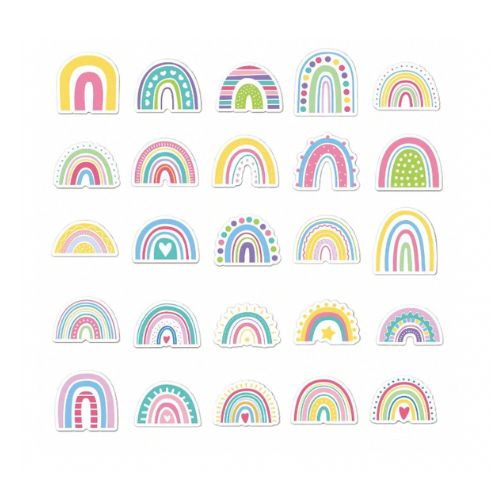 Arts & Crafts | Decorate school books | Rainbow Stickers – Scribble and ...