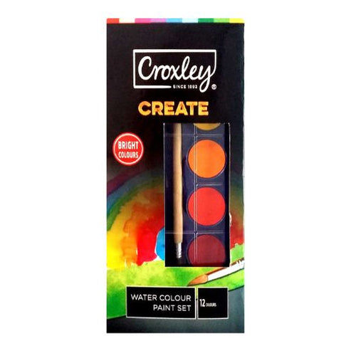 Shop Croxley Watercolour paint set - 12 colours or 24 colours ...
