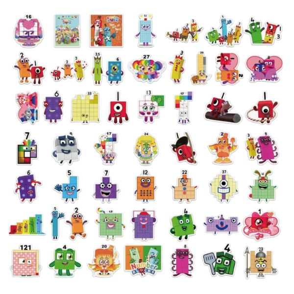 Cute Stickers | Numberblocks Stickers- Set of 50 – Scribble and Scratch